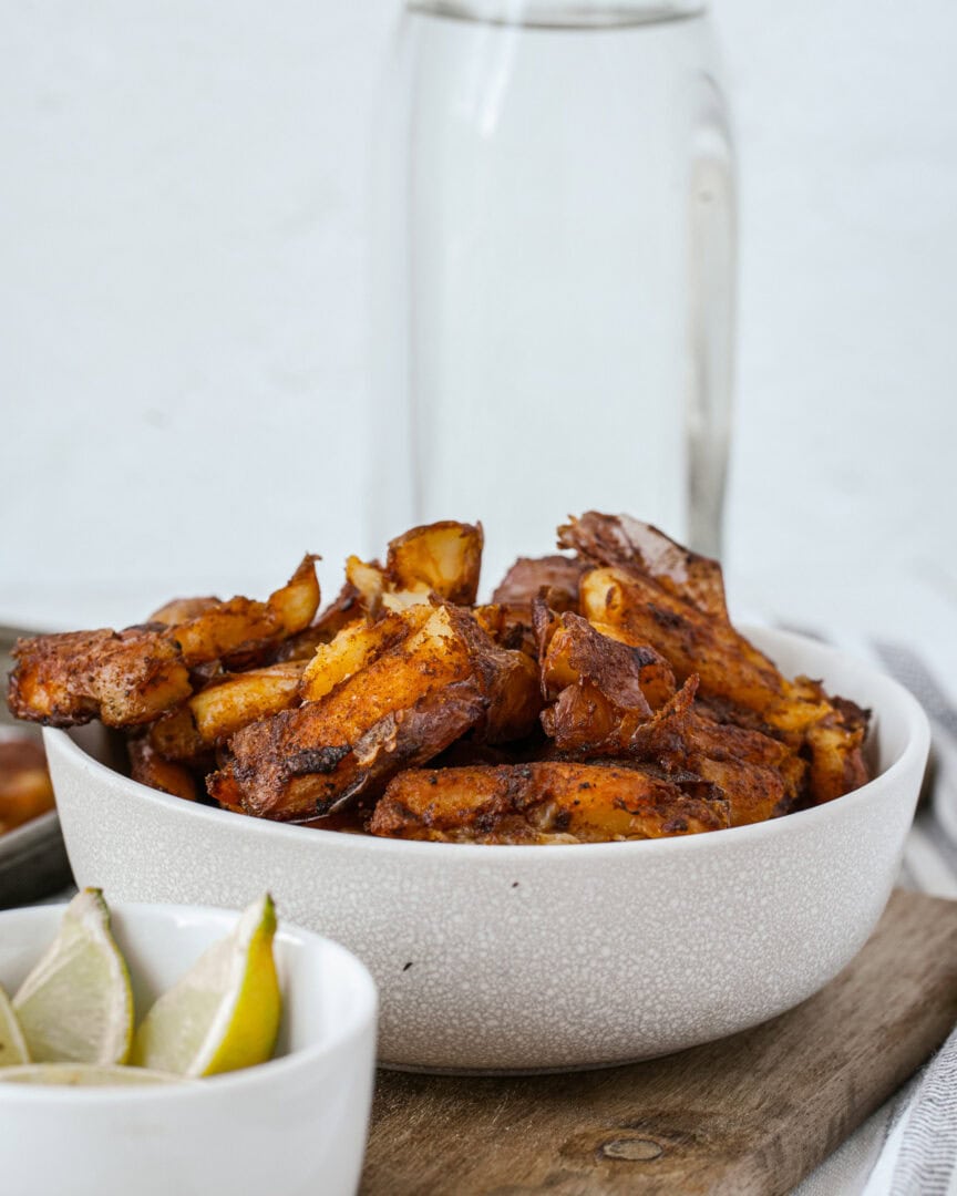 Crispy Smashed Red Skin Potatoes - Two City Vegans