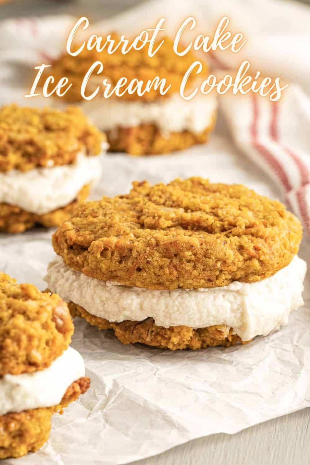 Vegan Carrot Cake Cookies with Cream Cheese Frosting