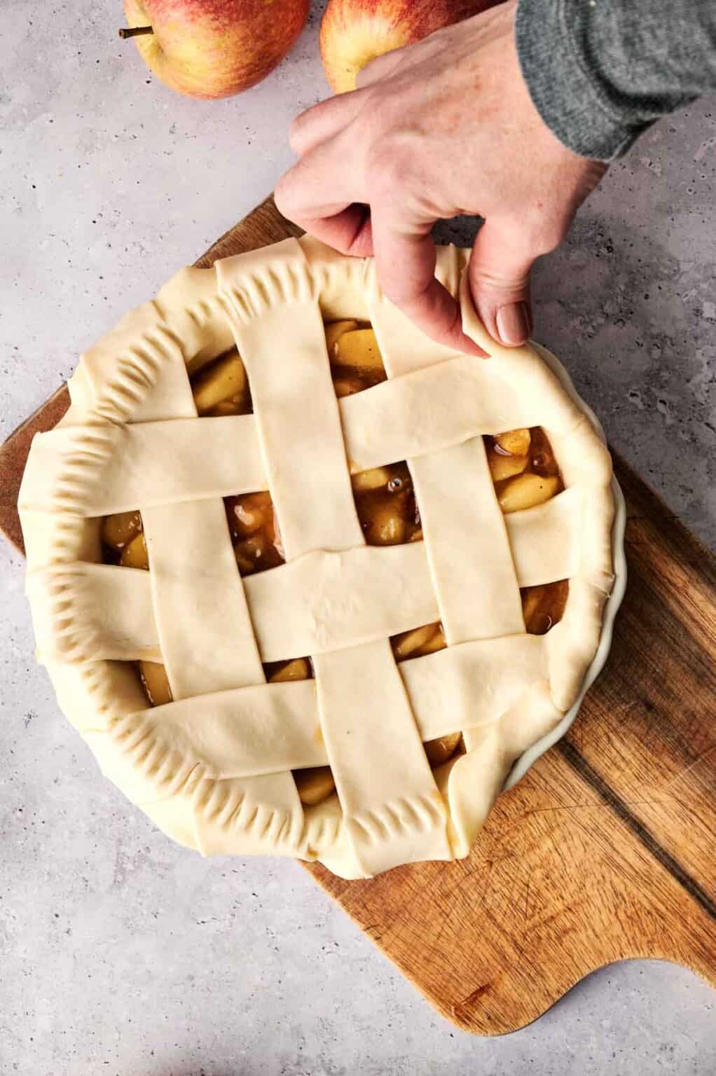 Lattice Crust Vegan Apple Pie Recipe - Two City Vegans
