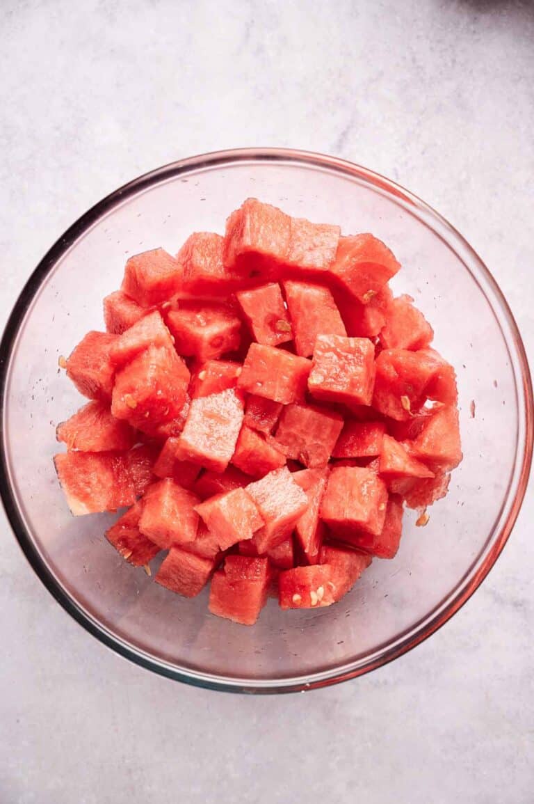 Watermelon Vegan Feta Salad - Two City Vegans