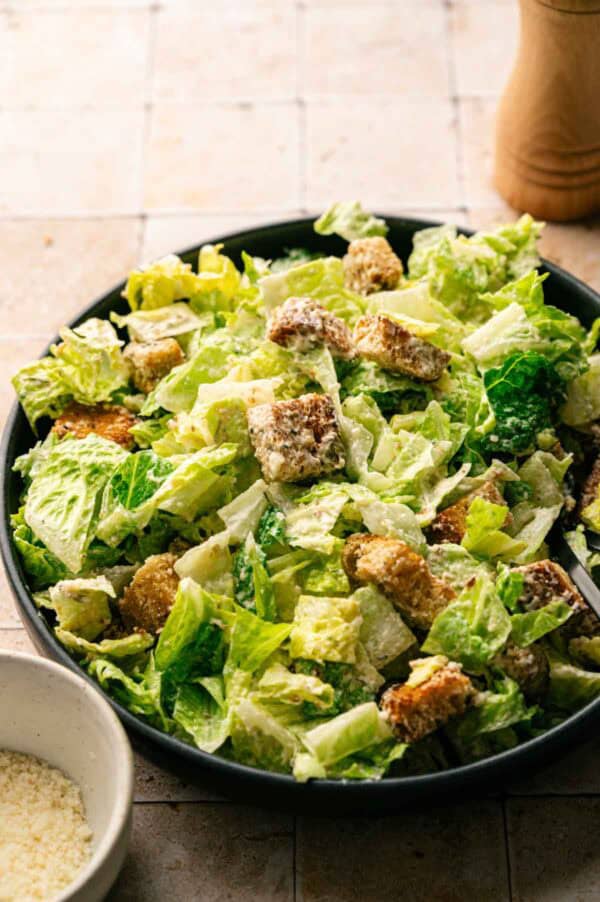 Easy Vegan Caesar Salad Recipe (With Homemade Dressing) - Two City Vegans